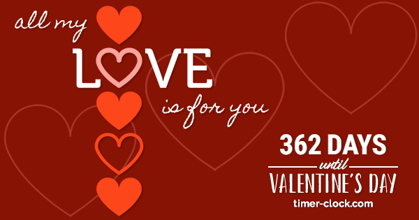 COUNTDOWN TO VALENTINE'S DAY 2026